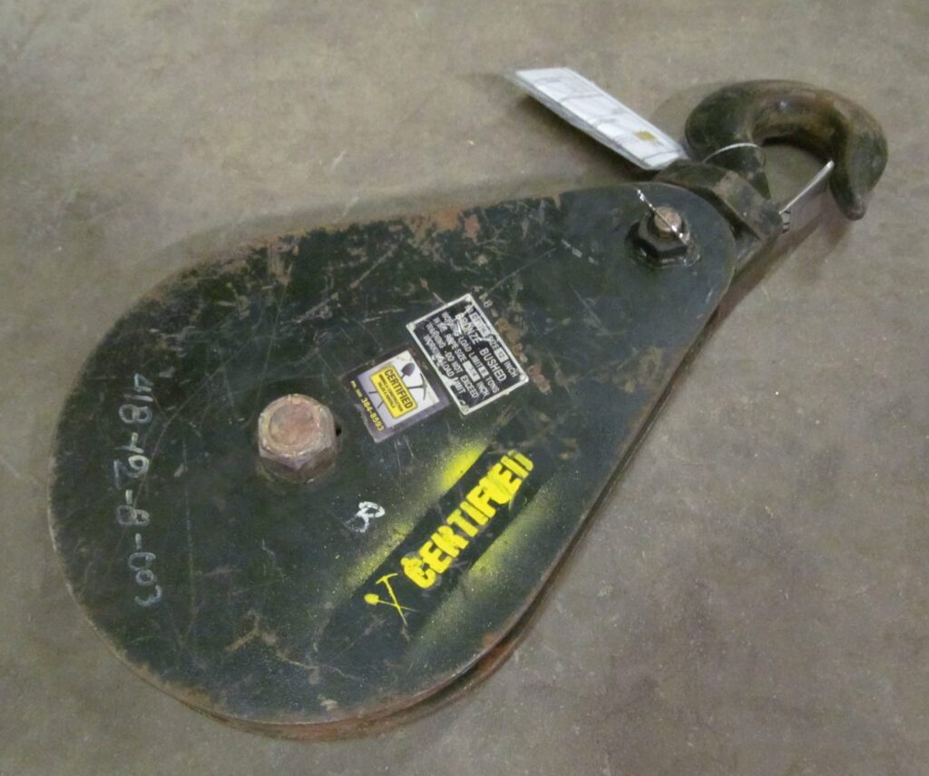 Snatch Block with Hook - 8 Ton - 6" - Certified Sales & Rentals